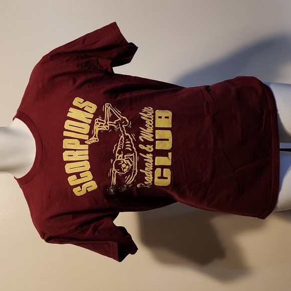 Active USA | Shirts | Scorpions Club Skeleton Art Maroon M Tshirt ...